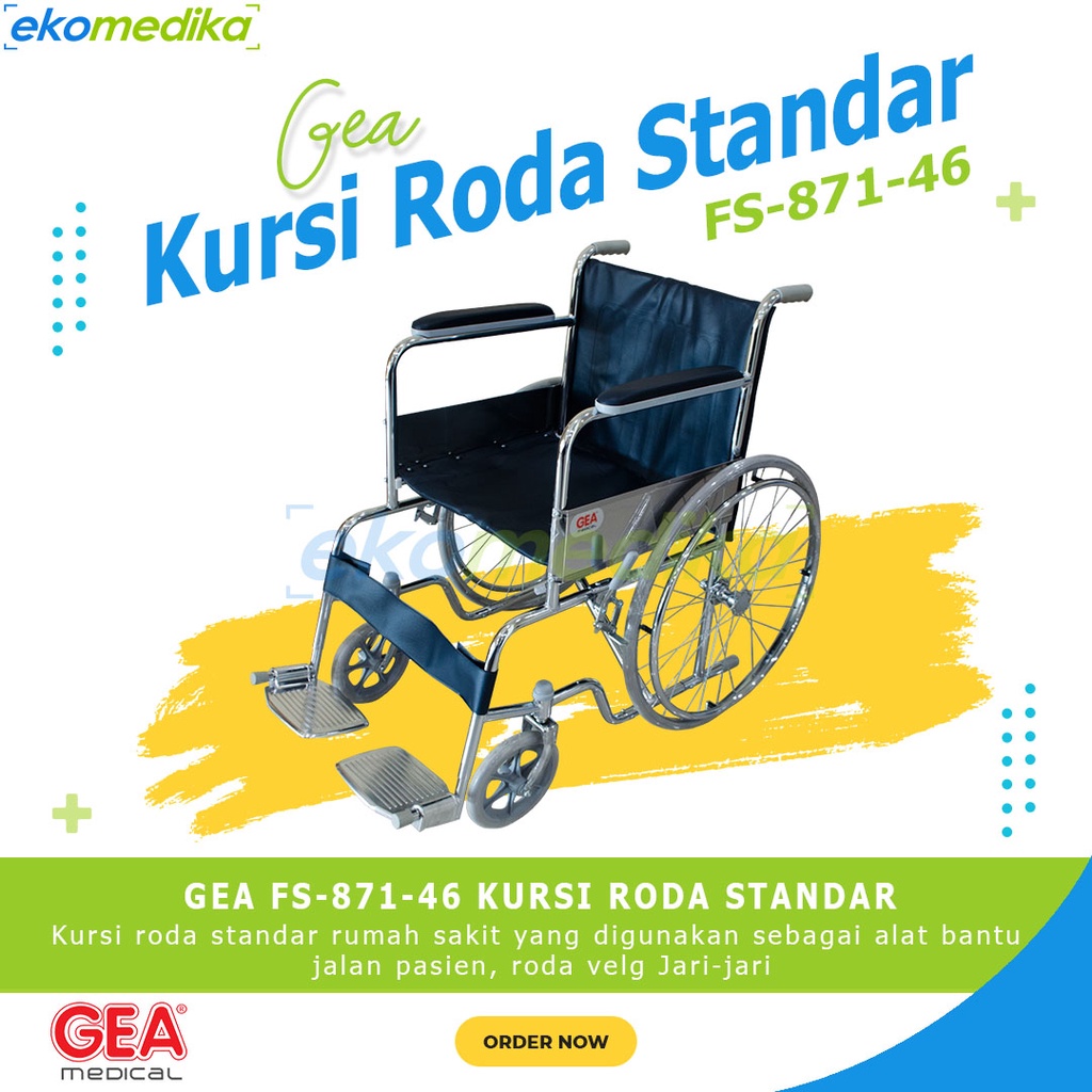Jual Kursi Roda Standar GEA FS 871 Kursi roda Rumah Sakit / JUARA JM-03 ...