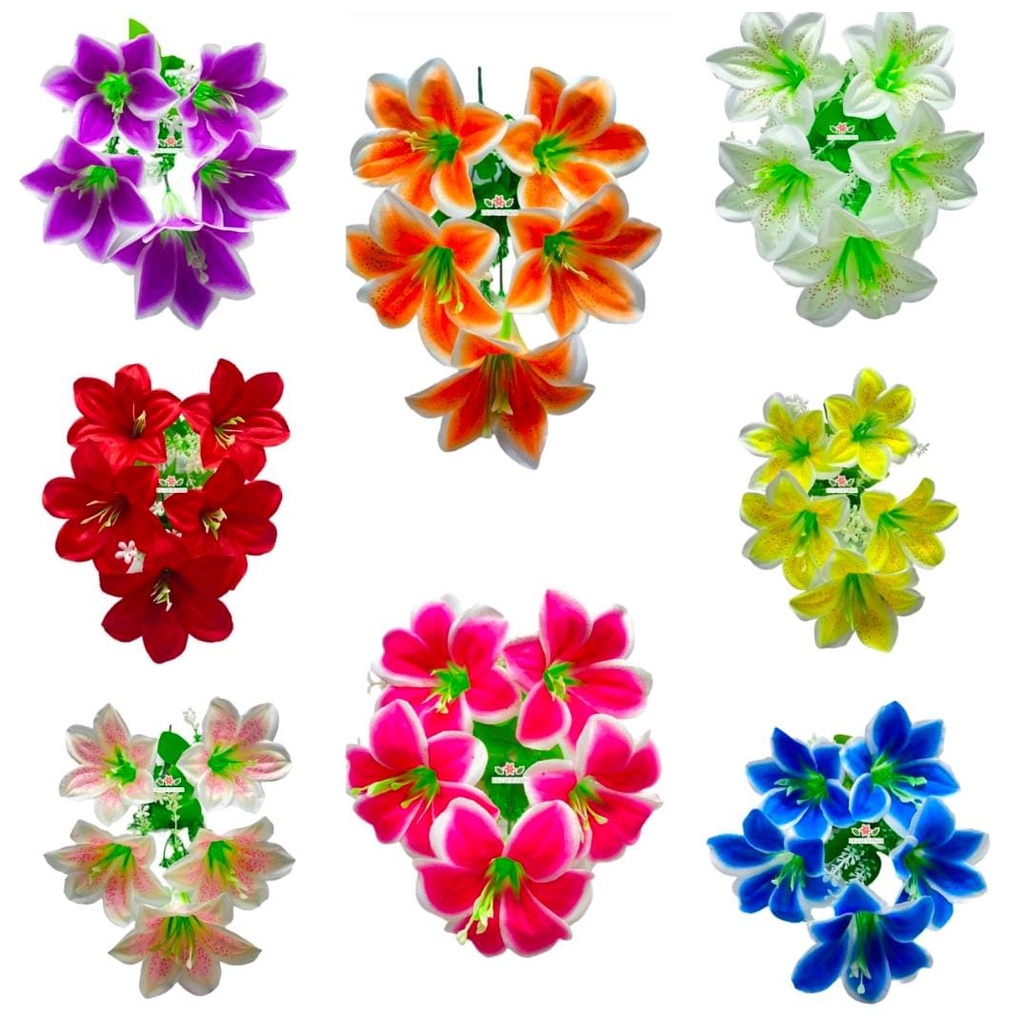 Jual Bunga Lily CasaBlanca X5 Artificial / Bunga Hias / Bunga Dekor ...