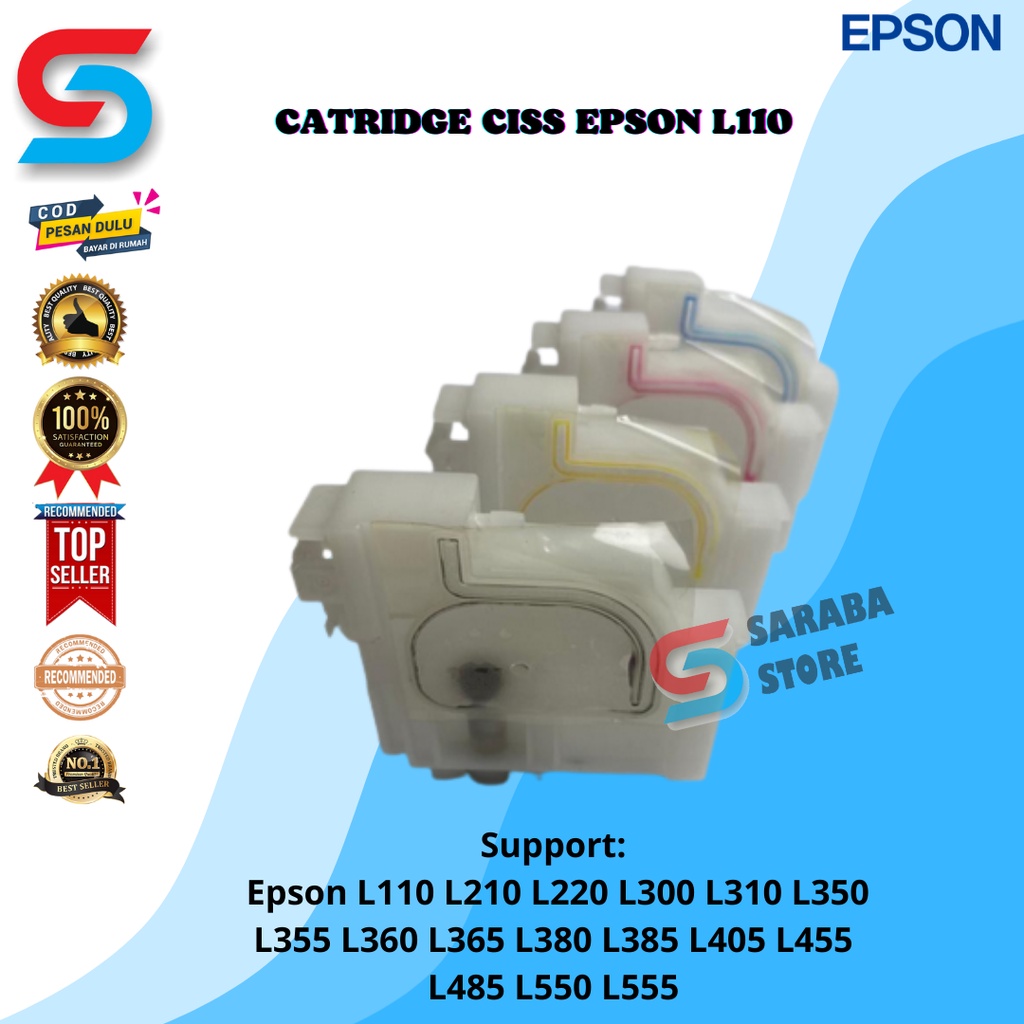 Jual Catridge Ciss epson L110 L120 L210 L220 L300 L310 L350 L360 ...