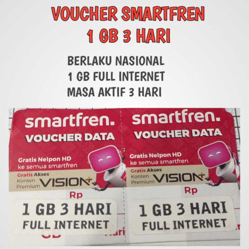 Jual voucher smartfren 1gb 3 hari | Shopee Indonesia