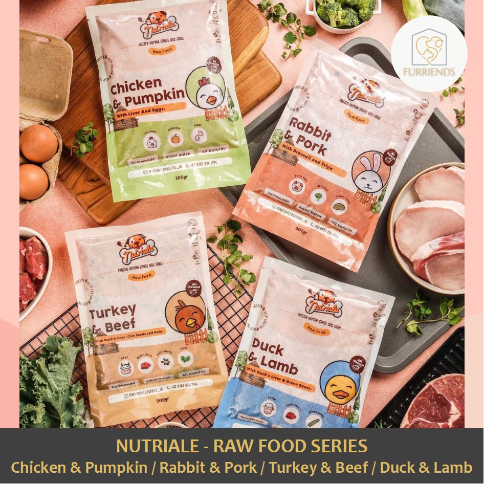 Jual NUTRIALE Raw Food Chicken & Pumpkin / Beef & Blueberries / Duck & Lamb / Chicken Salmon ...