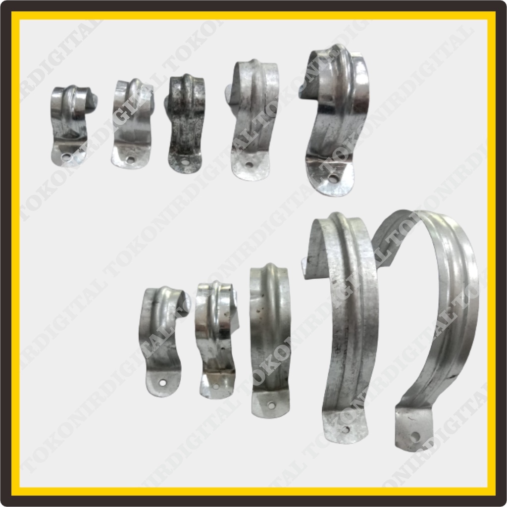 Jual Klem omega/ klem plat/ klem besi/ klem seng/ Klem pipa 5/8" 1/2" 3 ...