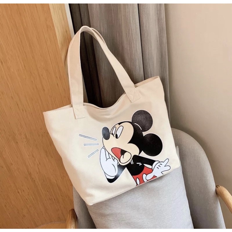 Jual totebag mickey minnie disney/tas belanja/tas jalan jalan | Shopee ...