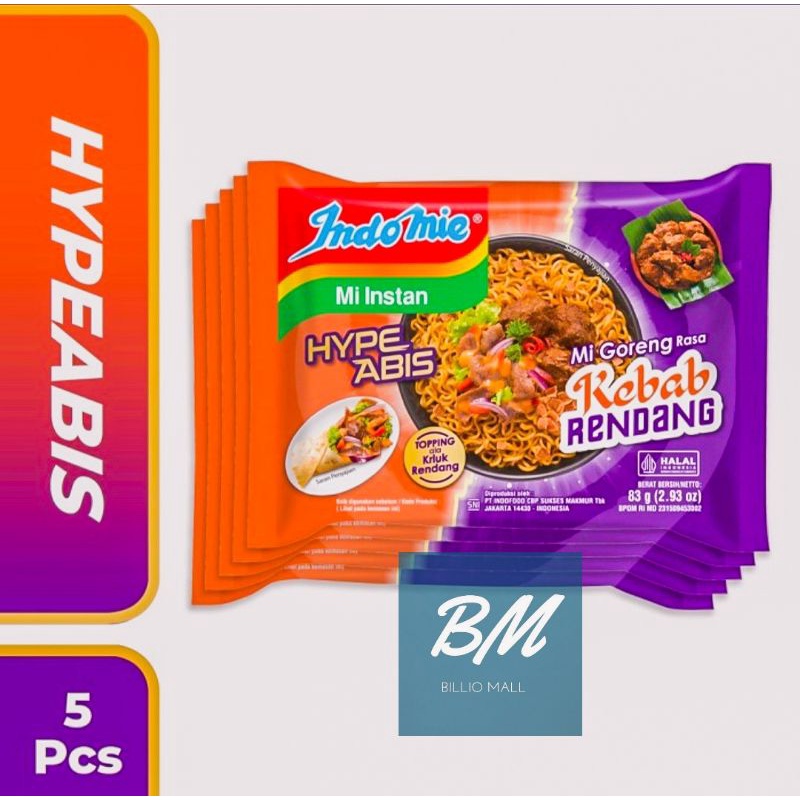 Jual Indomie Goreng Kebab Rendang 5 Pcs / Indomie Goreng Rasa Kebab ...