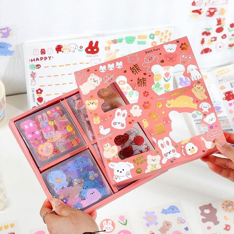 Jual 100pcs STICKER DECO | 100 LEMBAR STICKER BOX | STICKER BOX ...