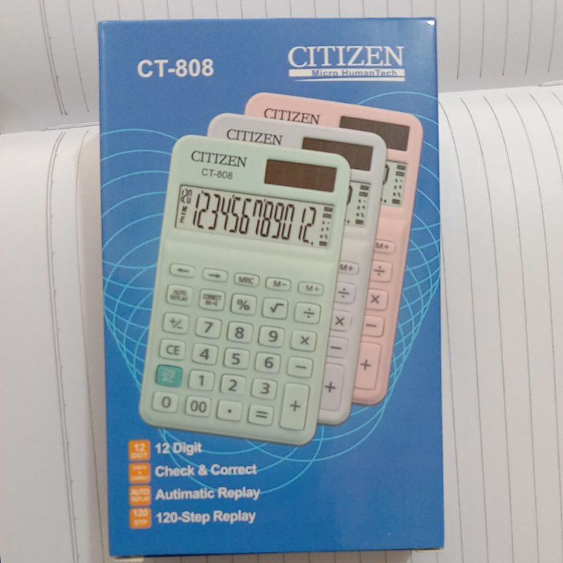 Jual kalkulator sedang citizen ct-808,12 digit | Shopee Indonesia