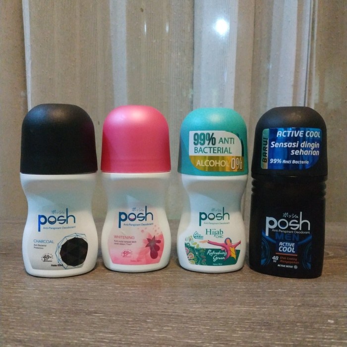 Jual POSH Deodorant Roll On Whitening 50ml/Pink | Shopee Indonesia