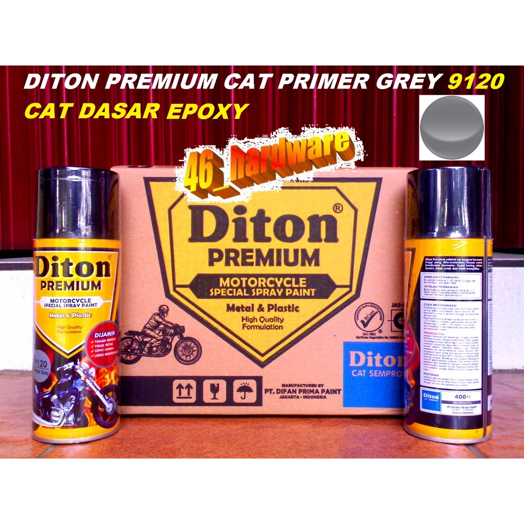 Jual DITON PREMIUM CAT SEMPROT PRIMER GREY EPOXY PAINT CAT DASAR 9120 ...