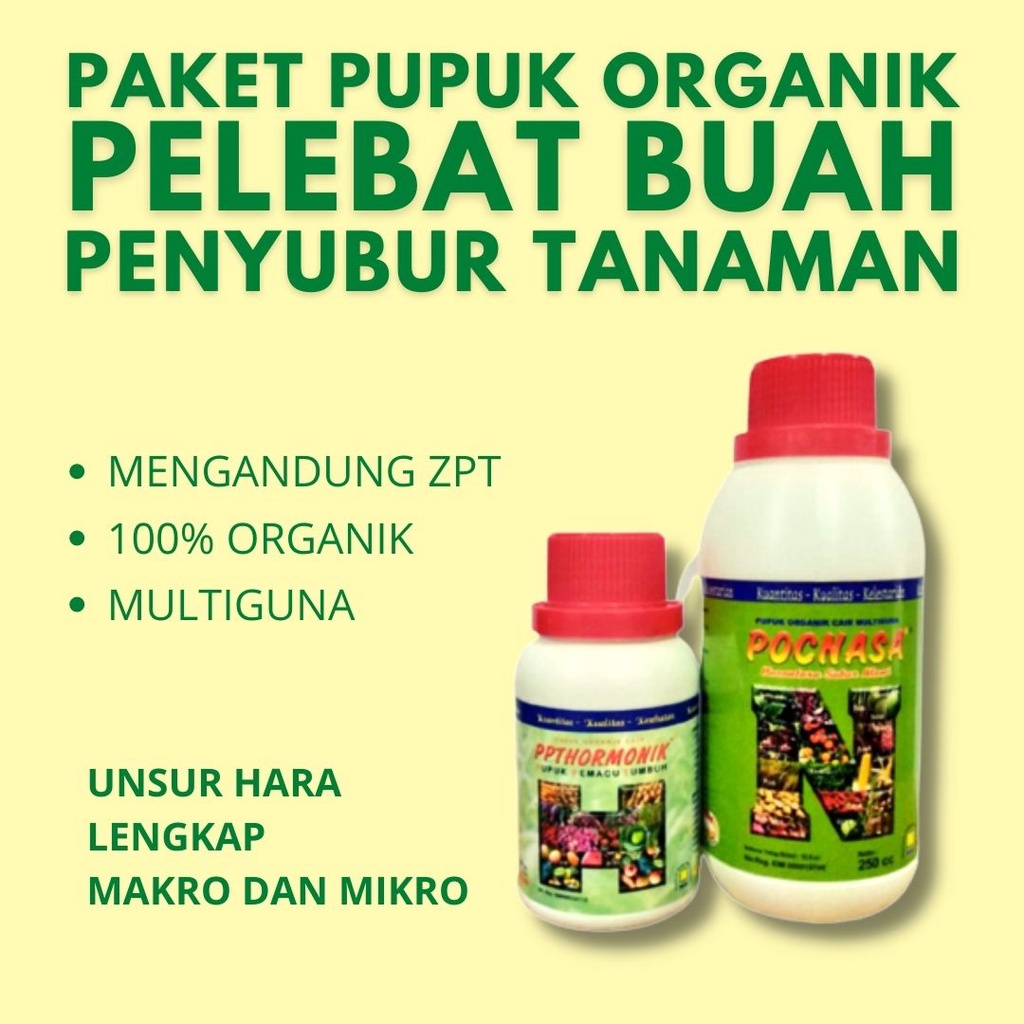 Jual Paket Pupuk Organik Cair NASA / Pupuk Organik Cair POC NASA 250 cc + PPT Hormonik 100 cc ...