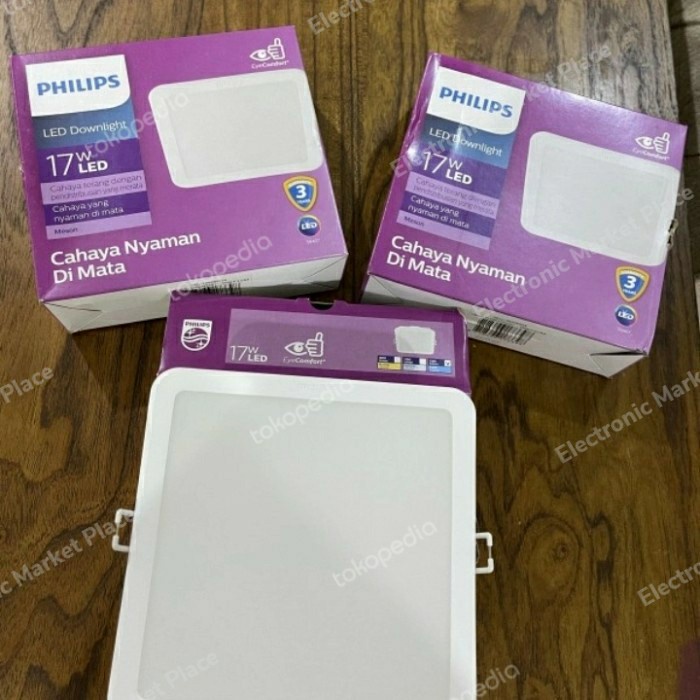 Jual Philips 17Watt Meson Led Downlight 17W Sq Square Kotak 6Inch 150Mm ...