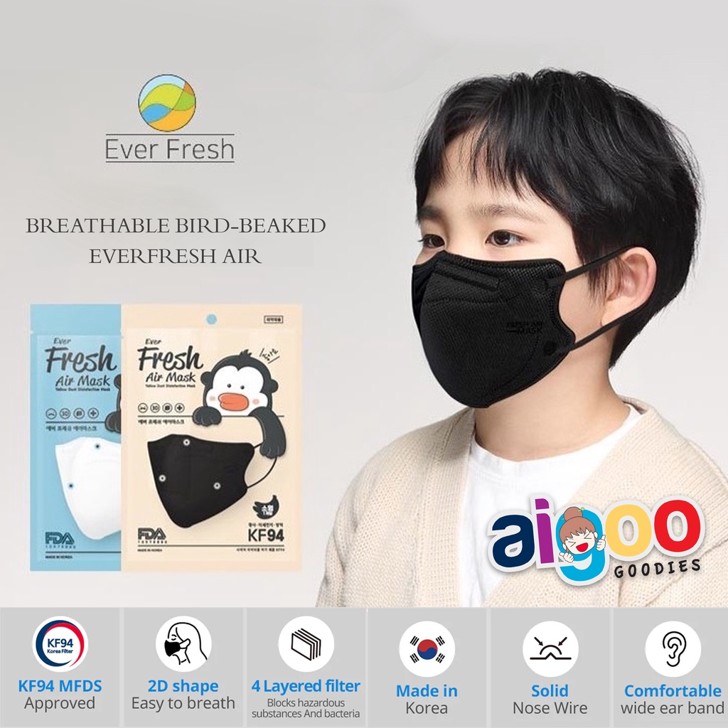 Jual EVER FRESH AIR MASK FOR KIDS - KF 94 - MADE IN KOREA ORIGINAL ...