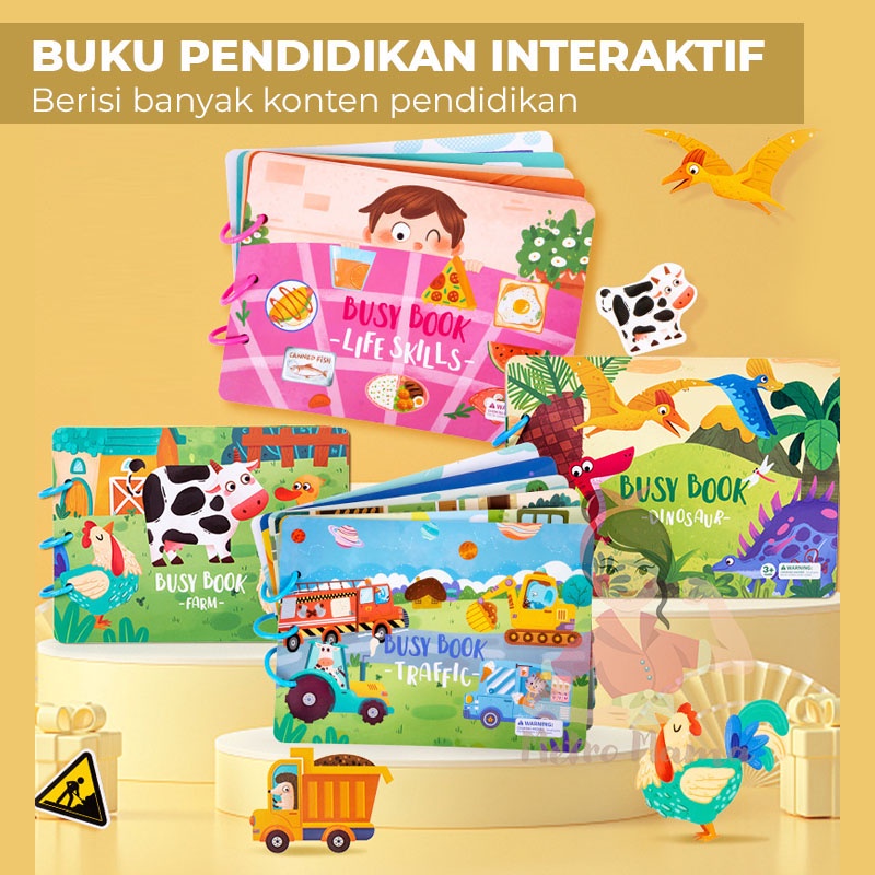 Jual Buku Stiker Velcro Mainan Edukasi Anak BUSY BOOK Puzzle Sticker ...