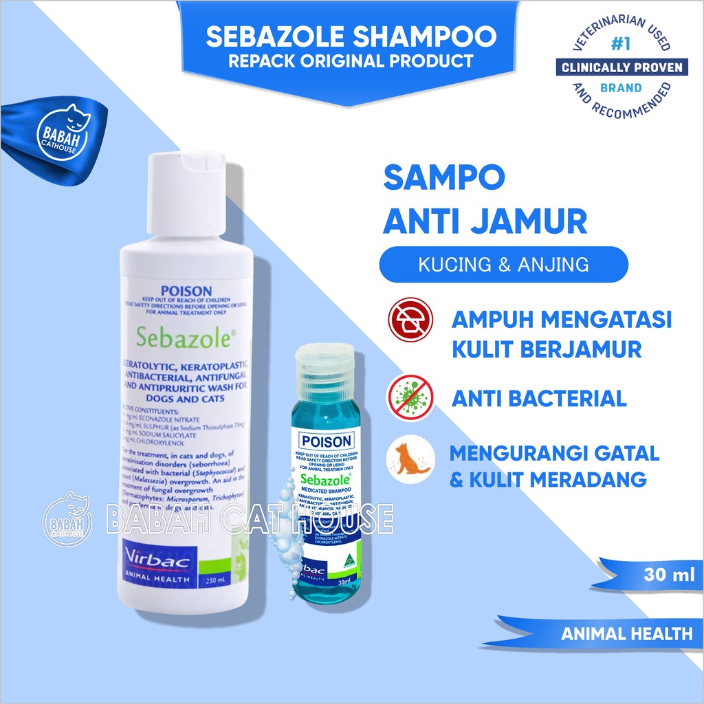 Jual SEBAZOLE Shampo Kucing Anti Jamur Sampo Anjing Obat Shampoo Virbac ...