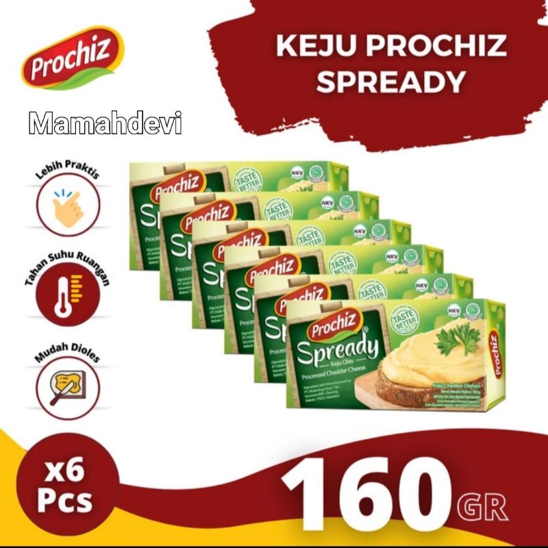 Jual Keju prochiz Spready 160g Isi 6pcs (Exp Mei 2023) | Shopee Indonesia
