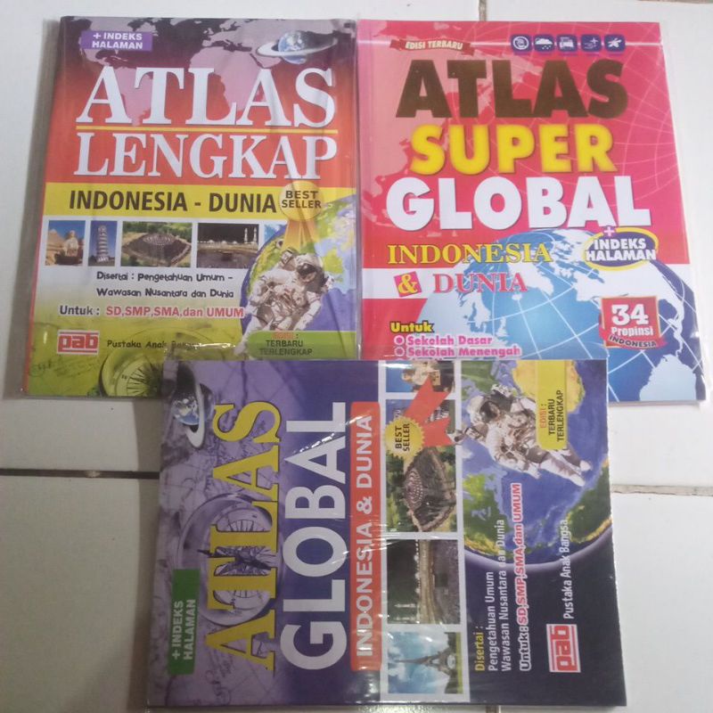 Jual Buku ATLAS LENGKAP & ATLAS GLOBAL INDONESIA - DUNIA ( Edisi ...