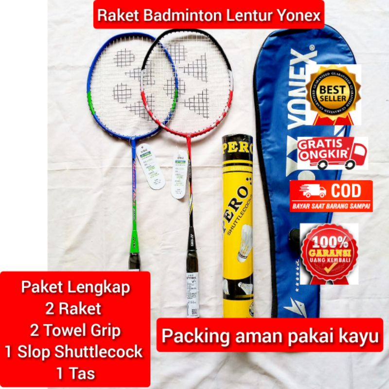Jual PROMO Raket Badminton Set Komplit / 2 Raket 1 Tas 1 Slop ...
