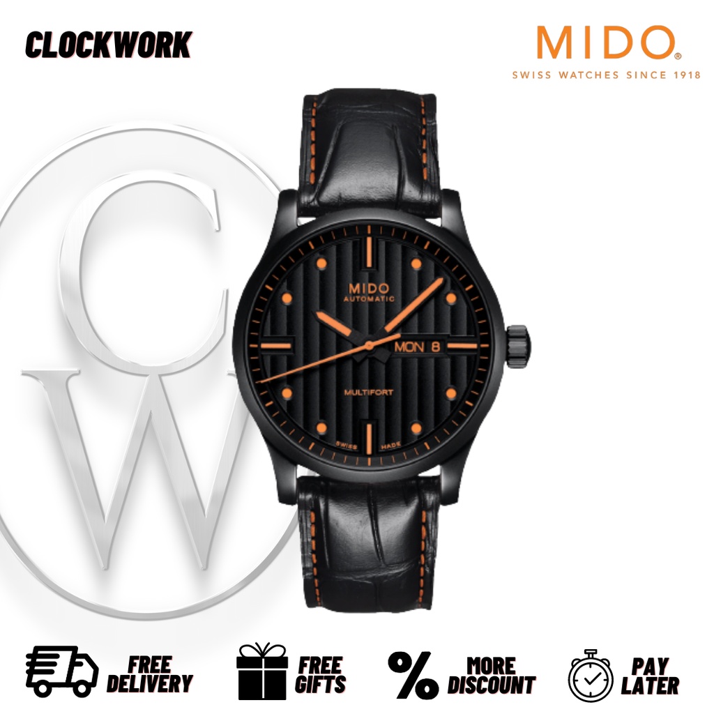 Jual Jam Tangan Mido M005.430.36.051.80 MULTIFORT Automatic Black Dial ...
