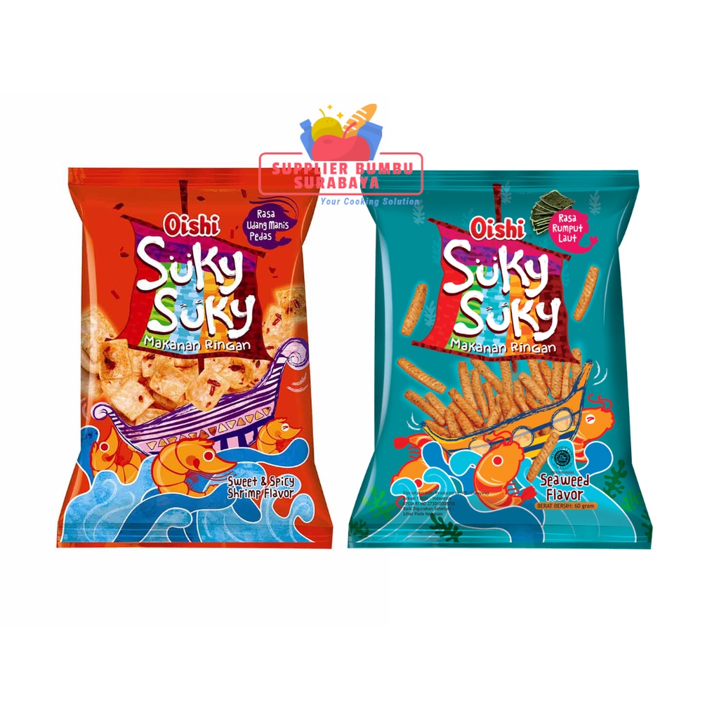 Jual Oishi Suky Suky Sweet Spicy Seaweed 60g | Shopee Indonesia