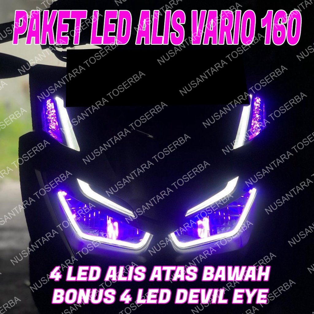 Jual FULL SET LAMPU ALIS VARIO 160 BONUS DEVIL EYE LAMPU ALIS DRL ALL ...