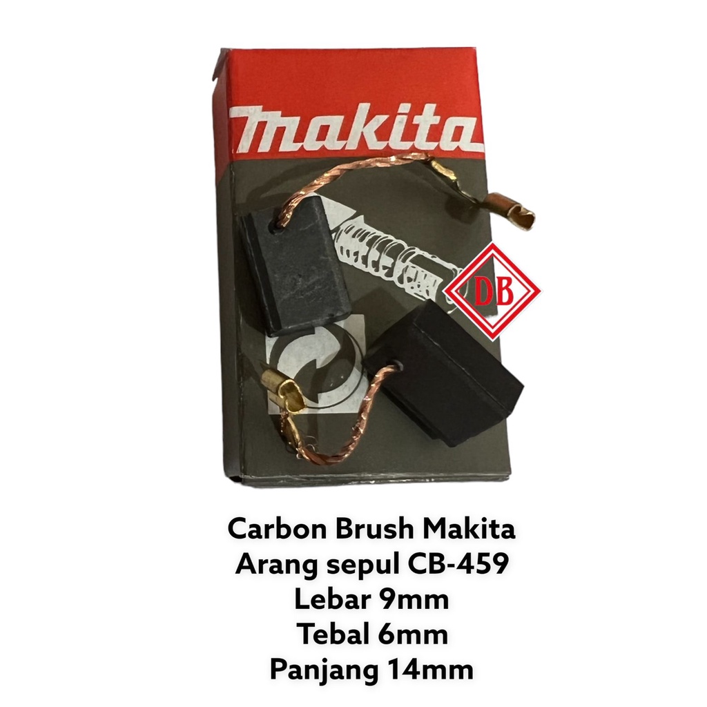Jual CARBON BRUSH CB 459 MAKITA ORIGINAL/SPUL MESIN/ARANG MESIN/SEPUL ...
