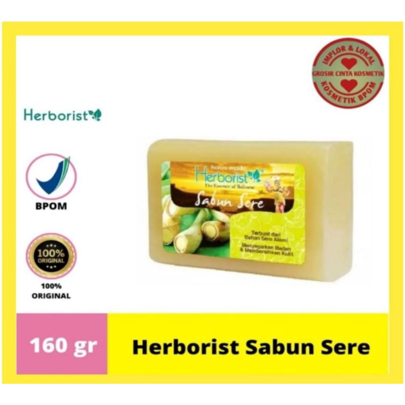 Jual Herborist Natural Bar Soap Sere | sabun sere 160gr | Shopee Indonesia