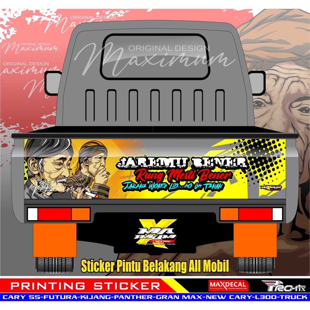 Jual Sticker Pintu Belakang Mobil Pick Up L300 / Grandmax / Panther ...