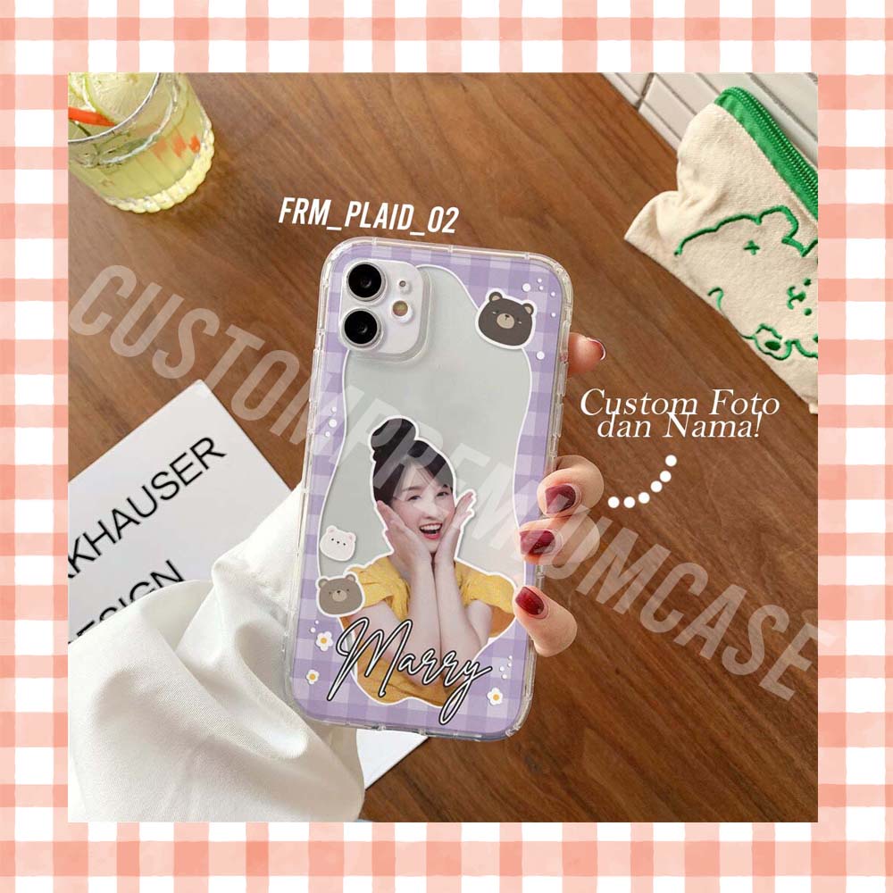 Jual CUSTOM CASE AESTHETIC PATTERN CUTE FRAME PLAID / FRAME KOTAK-KOTAK ...