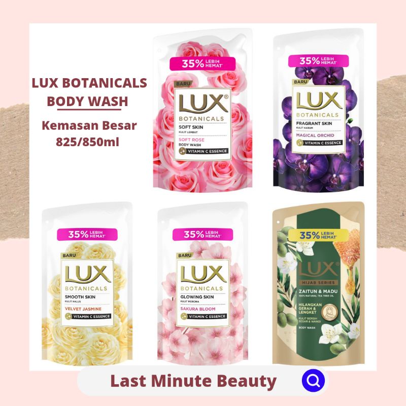 Jual LUX Body Wash 850ml / LUX Sabun Mandi Cair Besar / Lux Botanicals Body Wash | Shopee Indonesia