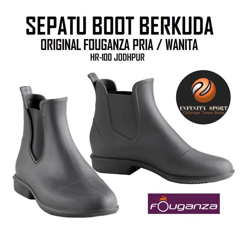Jual Sepatu Berkuda Boots Berbahan Karet Slip On Horse Riding Boots ...