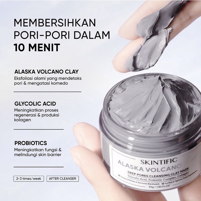 Jual Skintific Alaska Volcano Clay Mask Deep Pores Cleansing Mud Mask ...