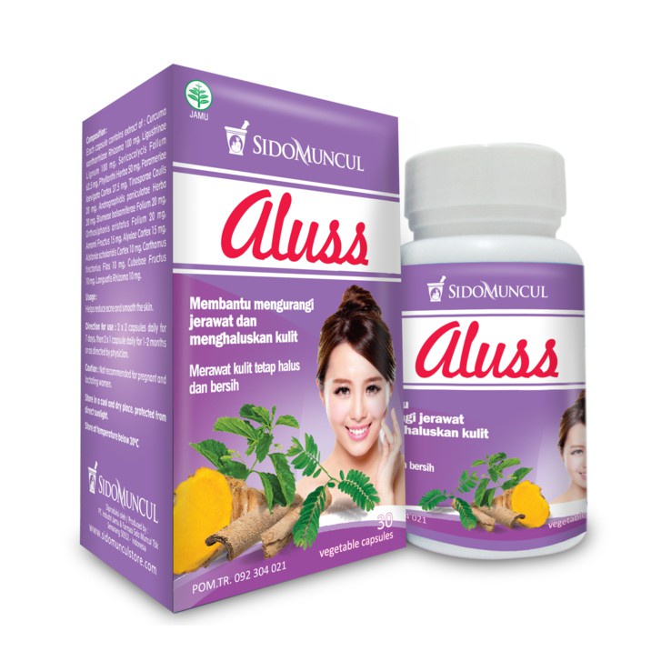 Jual ALUSS SIDOMUNCUL KAPSUL JAMU OBAT HERBAL JERAWAT PUNGGUNG / WAJAH ...