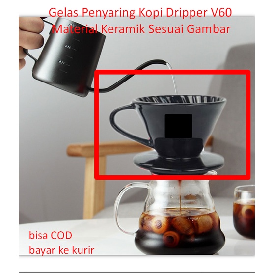 Jual Gelas Penyaring Kopi Dripper V60 Material Keramik Sesuai Gambar | Shopee Indonesia