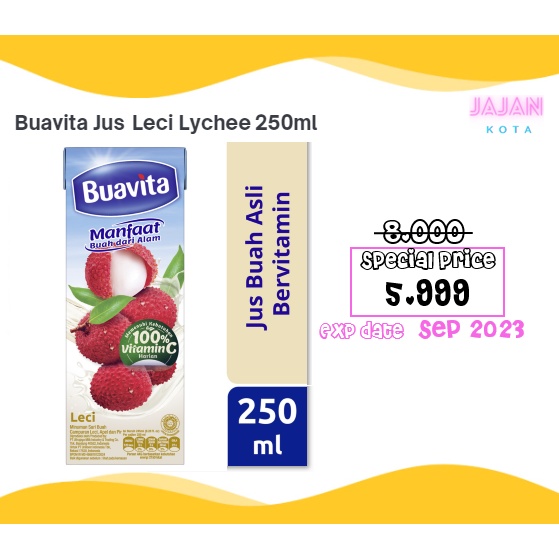 Jual Buavita Jus Leci Lychee 250 ml | Shopee Indonesia