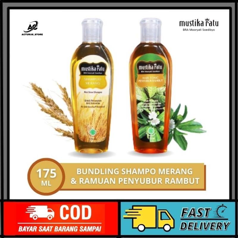 Jual Mustika Ratu Bundling Shampo Merang & Ramuan Penyubur Rambut 175ml ...