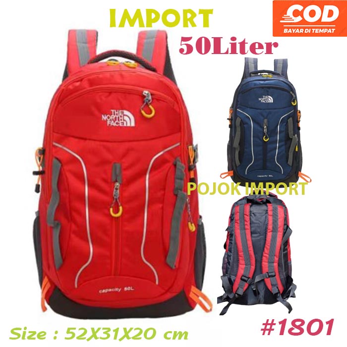 Jual Tas Ransel Gunung TNF The North Face 50 Liter Tas Carier Backpak ...