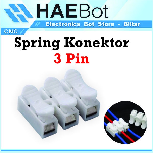 Jual [HAEBOT] Spring Kabel Konektor Penghubung Kabel 3 Pin 250VAC 3 ...
