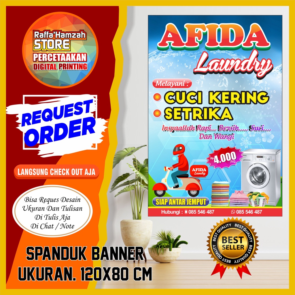 Jual Spanduk / Banner Laundry Cuci Baju Ukuran 120x80cm | Shopee Indonesia