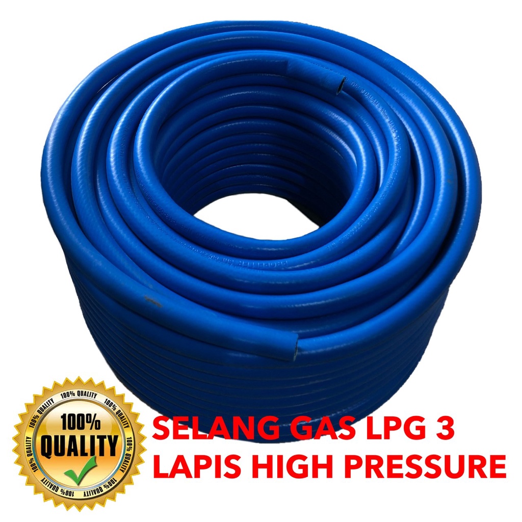 Jual SELANG GAS LPG 3 LAPIS BIRU HIGH PRESSURE HARGA PER METER | Shopee ...