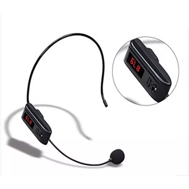 Jual mic headset wireless FM radio sinyal transmitter microphone call ...