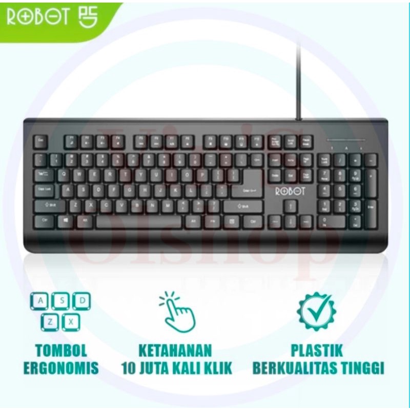 Jual Keyboard Kabel Robot RK 20 / Office Wired Keyboard Robot RK20 ...