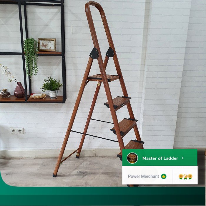 Jual Fixstep Krisbow Tangga Lipat Aluminium alumunium 5 Step Motif Kayu ...