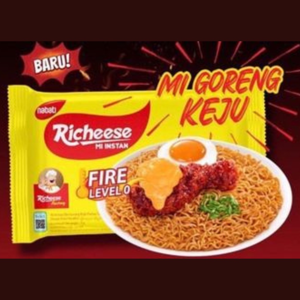 Jual Mie Goreng Rasa Keju Pedas Viral Richeese Murah All Level (Level 0 ...