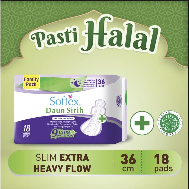 Jual Softex Daun Sirih 36 cm Jumbo Pack 18s | Shopee Indonesia