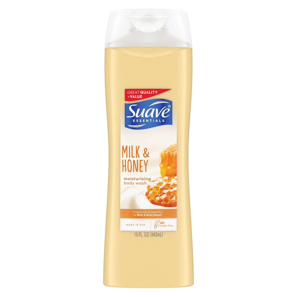 Jual Suave Essentials Body Wash Milk & Honey 443ml | Shopee Indonesia