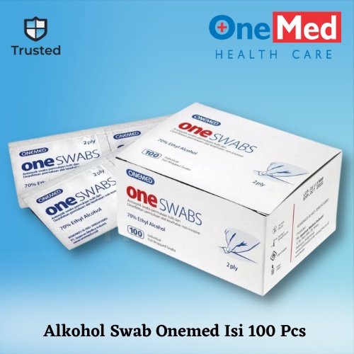 Jual Alkohol Swab Onemed One Swab Kapas Alkohol Tissue 2ply Isi 100 Pcs ...