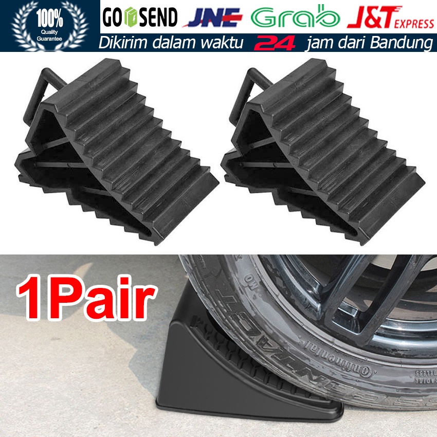Jual 1PASANG Ganjalan Ban Mobil Parkir Penahan Roda / Rubber Wheel ...