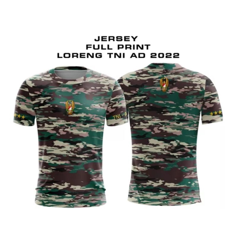 Jual Kaos TNI AD Loreng Terbaru Kaos Loreng KASAD Bahan Terbaik Nyaman Dipakai | Shopee Indonesia