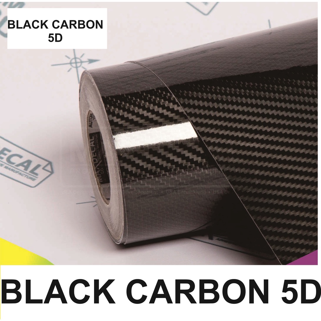 Jual Sticker Carbon 5D BLACK High Glossy | Shopee Indonesia