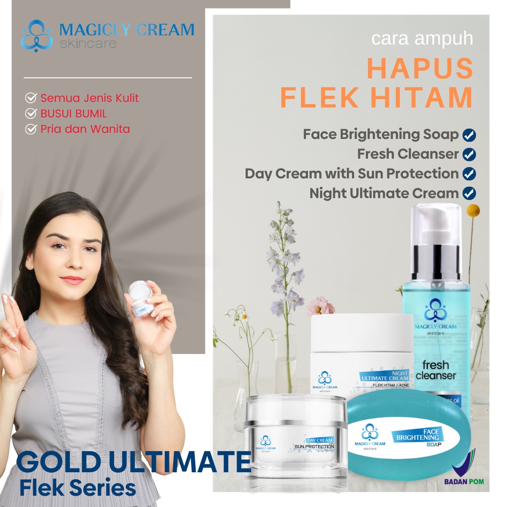 Jual Paket Skincare Menghilangkan Flek Hitam di Wajah Magicly Cream ...