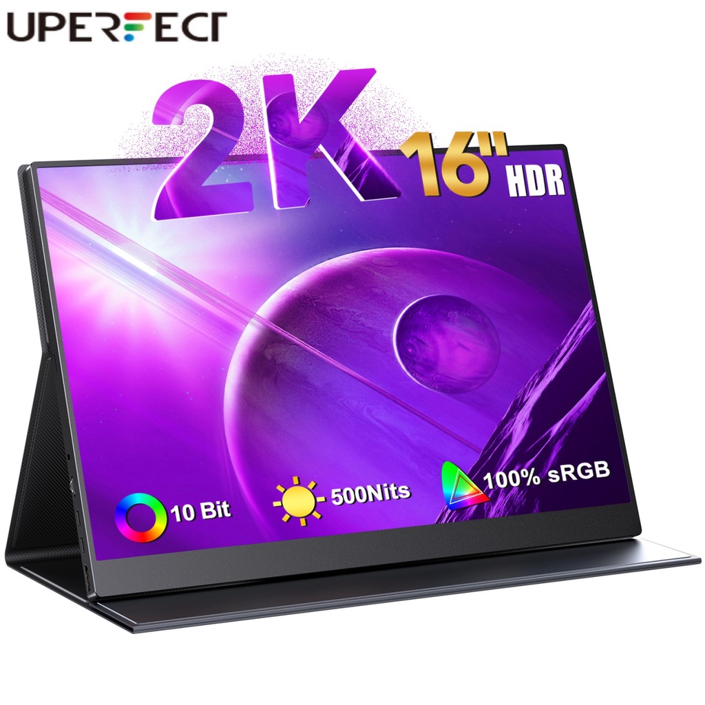 Jual UPERFECT Portable Monitor 16 Inch 2K LCD HDR Usb C Type C HDMI Gaming Monitors With 100% ...